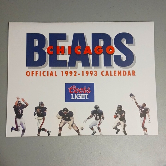 Other | Official 1992 Chicago Bears Calendar W Tom Waddle Autograph ...